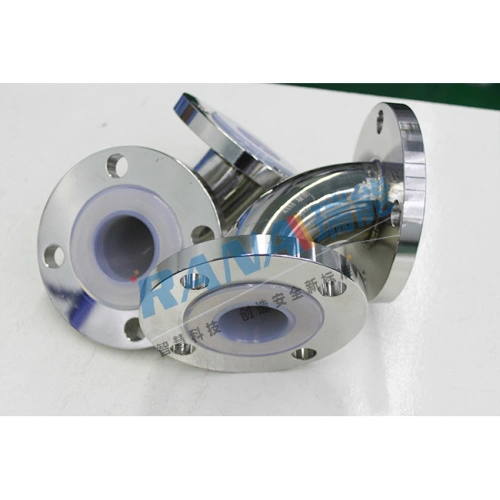 Lined PTFE PFA anticorrosive Elbow Pipe fitting China Manufacturers Suppliers Factory Exporter